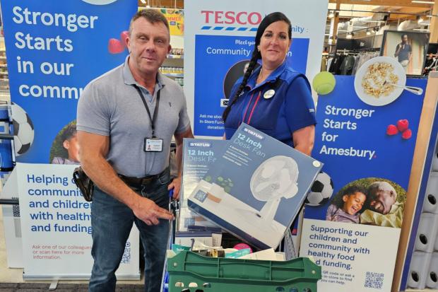 Tesco champion praised for generous donation to Salisbury charity