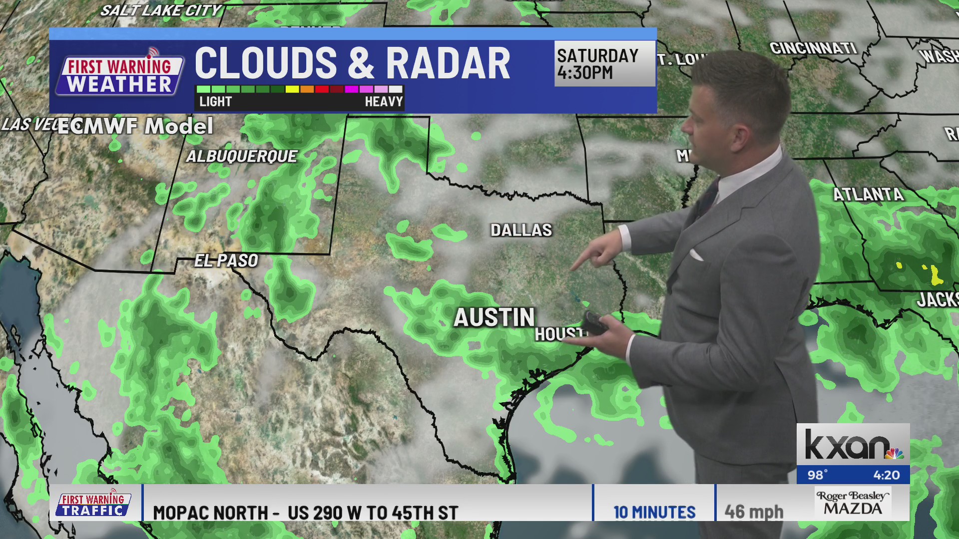 Several chances for rain and an August 'cold' front (August 25 forecast)