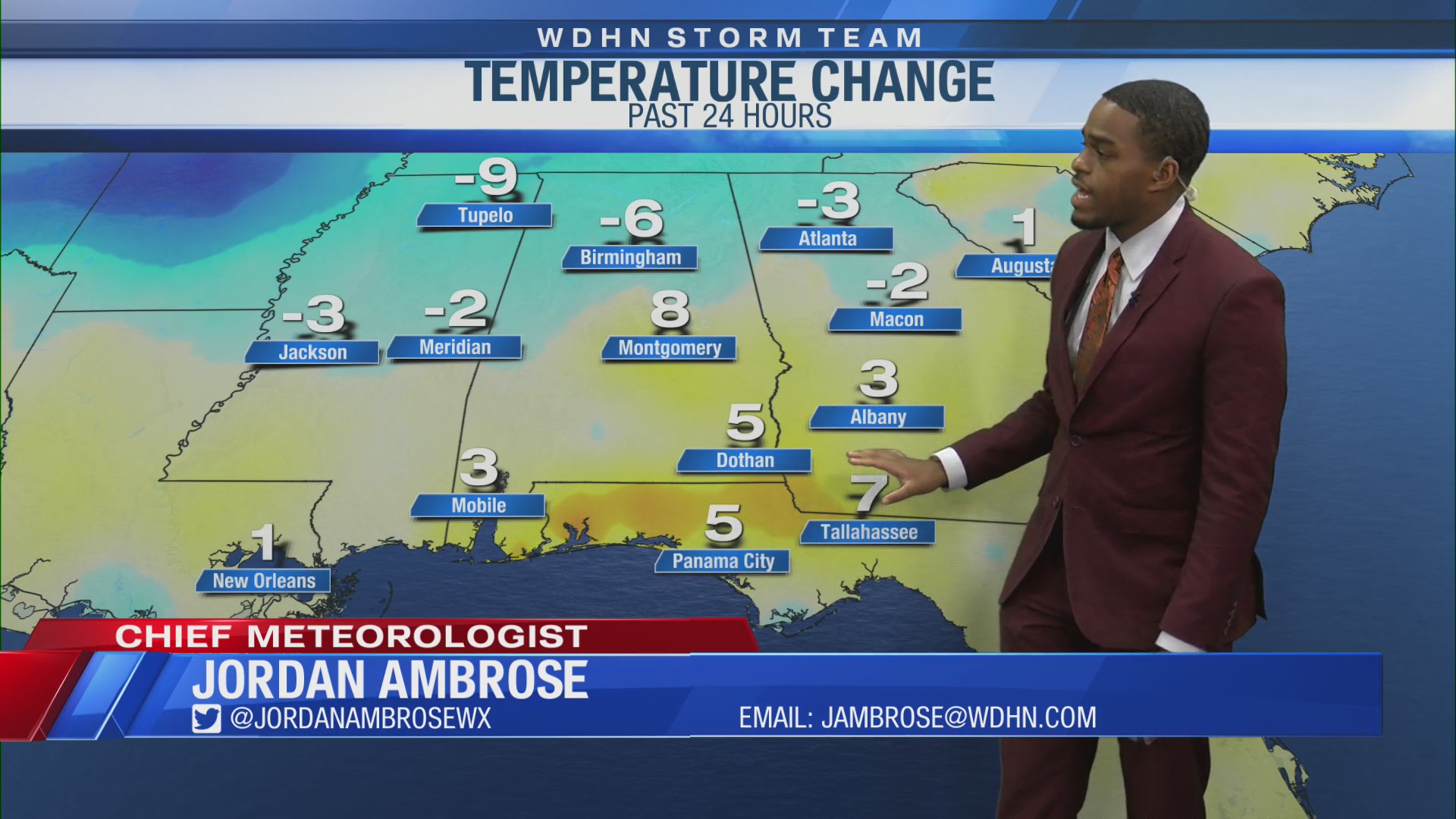 Cold front finally moving through the area!
