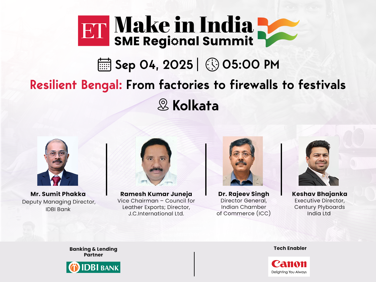 Kolkata to host the ET Make in India SME Regional Summit on September 4