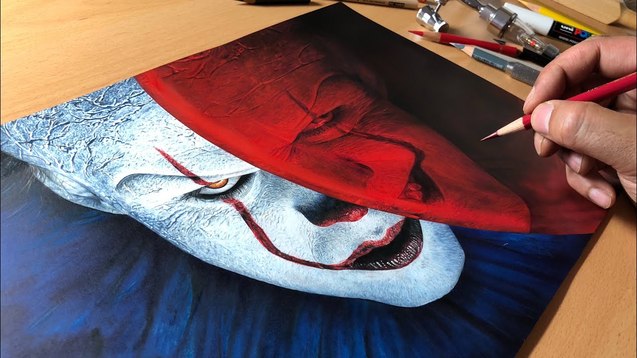 Creepy Pennywise IT Artwork Timelapse Horror Art