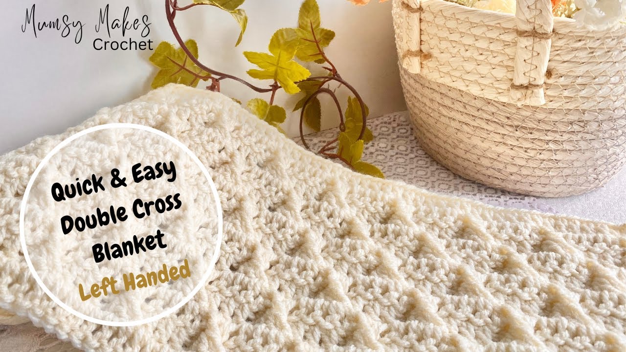 Crochet a blanket fast left-handed tutorial