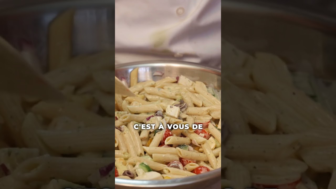 Découvrez ma salade de pâtes grecque 🍴