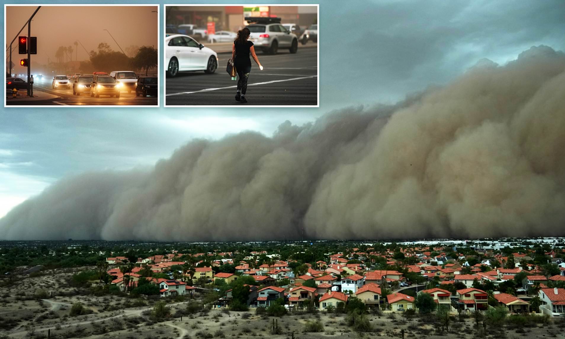 Phoenix is blanketed in thick wall of dust as major monsoon hits desert ...