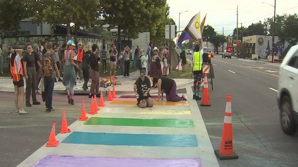 Protesters return to Pulse site for 5th day as FDOT crosswalk dispute ...