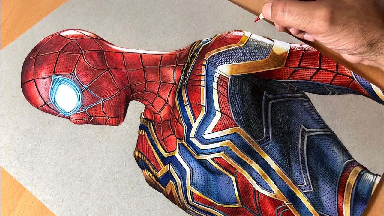 Iron Spider-Man drawing that will blow your mind marvel time-lapse