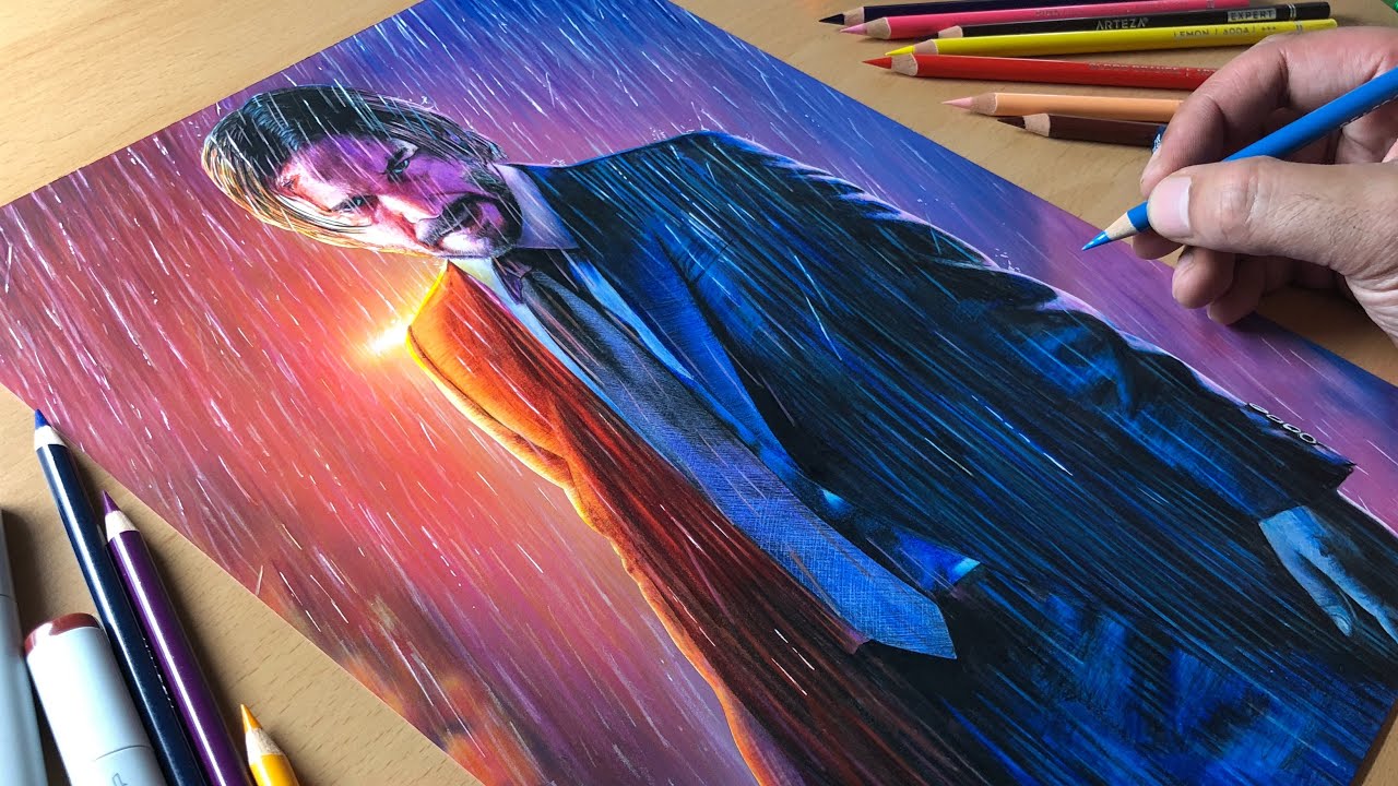 You won’t believe this John Wick drawing timelapse