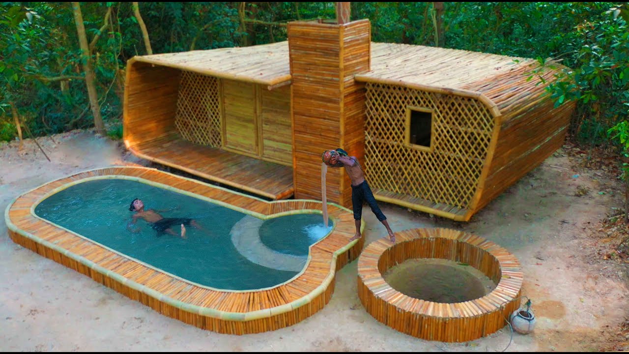 From Clay, Wood, and Bamboo Alone – A Two-Story Villa With Pool More ...
