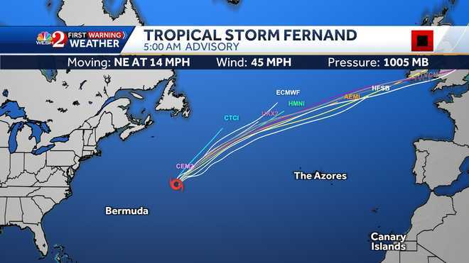 Tracking Tropical Storm Fernand: Maps, spaghetti models