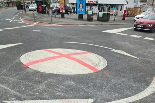 Mini roundabouts painted with St George’s flags across Lancaster ...
