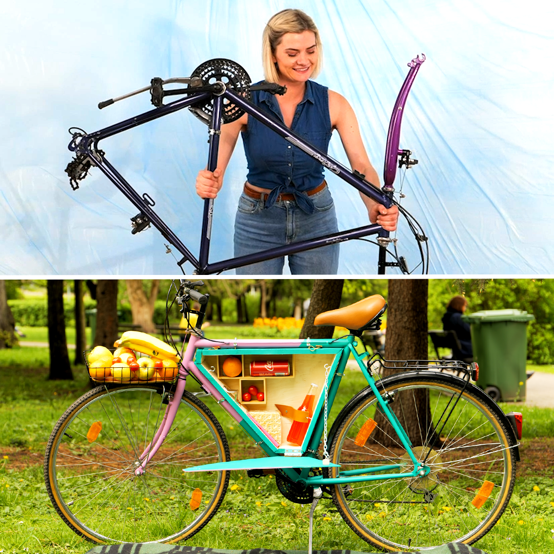 Transforming a regular bike into an amazing picnic table