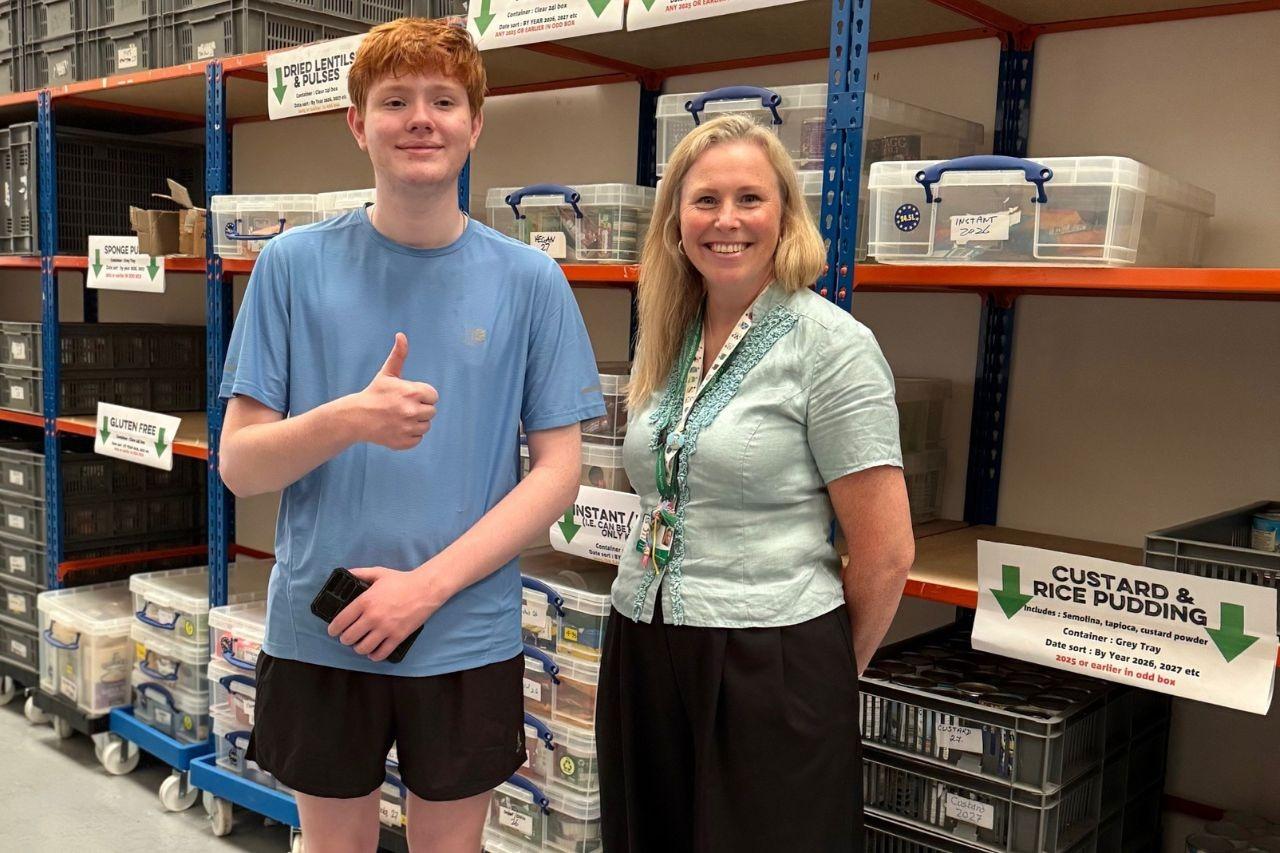 Young runner visits Chichester District Foodbank as part of 2,000-mile ...