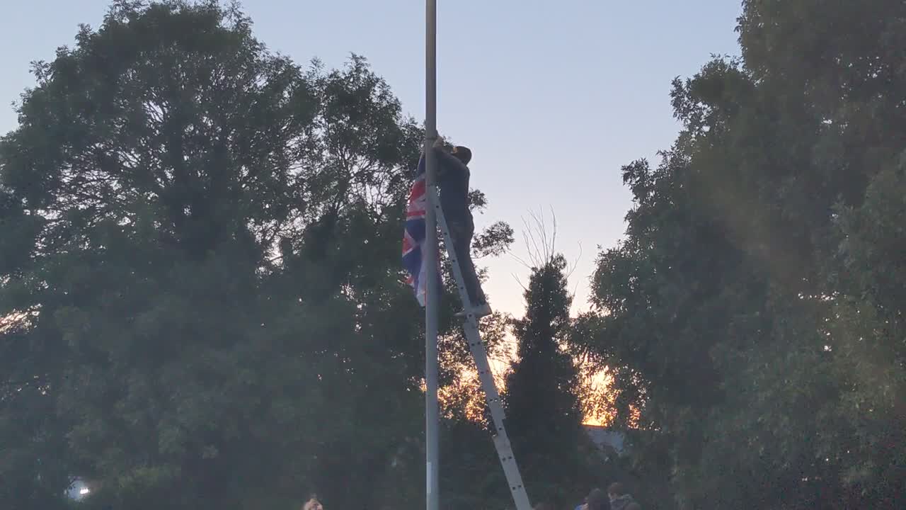 Essex locals line lampposts and roundabouts with national flags