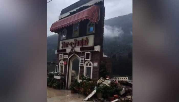Heavy Floods In Manali Damage Sher-e-Punjab Restaurant, Only Front Gate ...