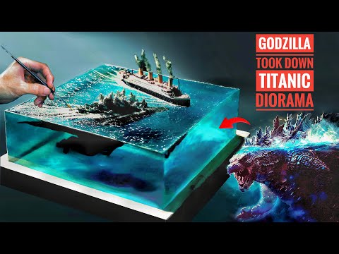 Godzilla Takes Down TITANIC in EPIC Diorama Battle