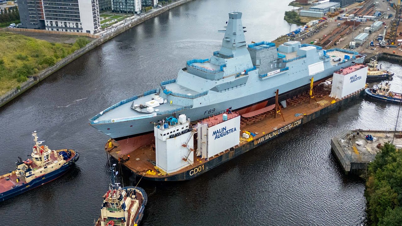 Royal Navy’s new frigate floated on the Clyde