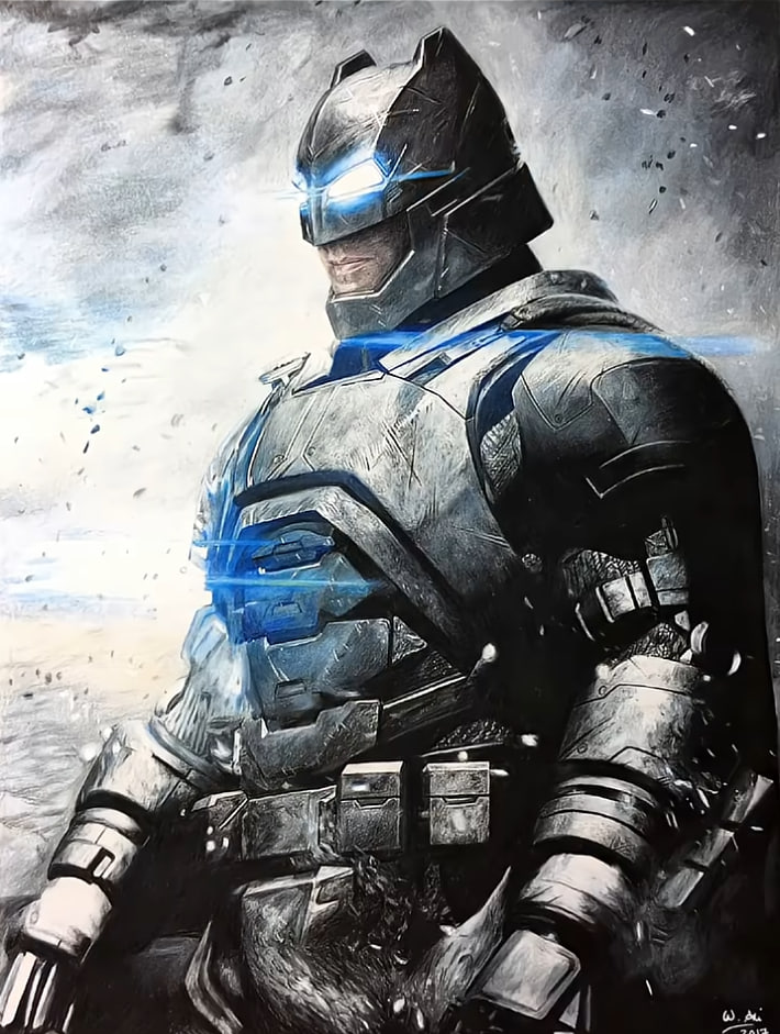 Drawing Armoured Batman | Batman Vs Superman