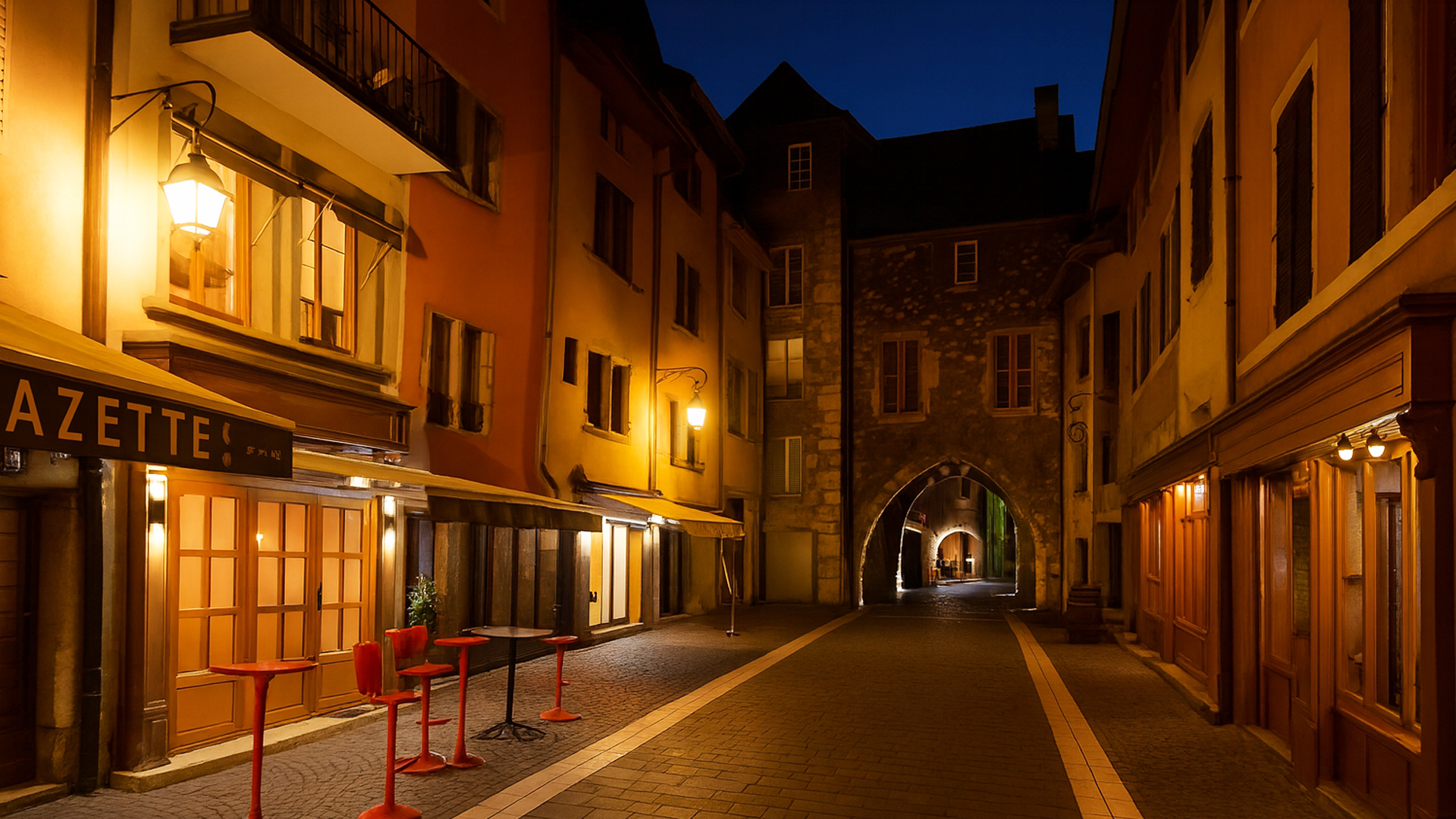 Annecy Francia – Passeggiata serale panoramica nelle Alpi (4K)