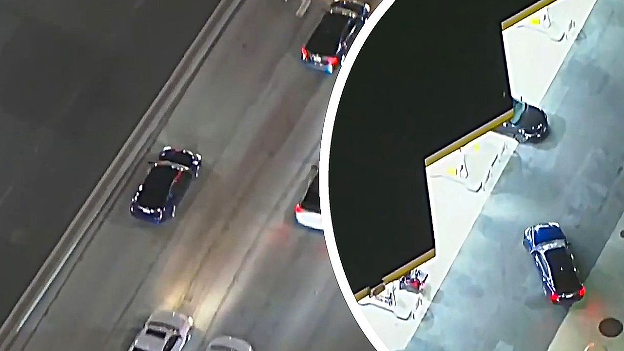 California suspect stops for gas during high-speed chase, gets away
