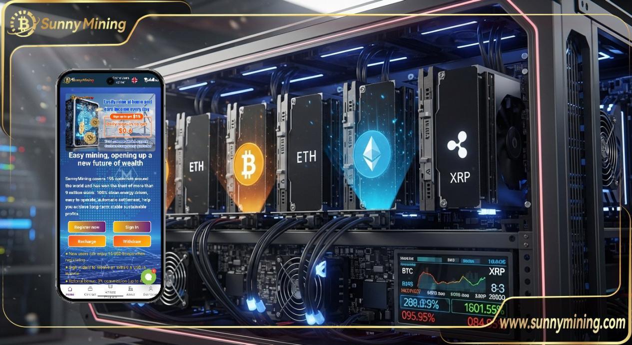 SunnyMining Launches Mobile App to Mine BTC, ETH, and XRP via Cloud Mining