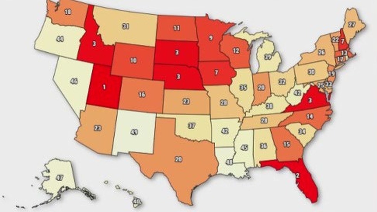 Best and worst states to relocate