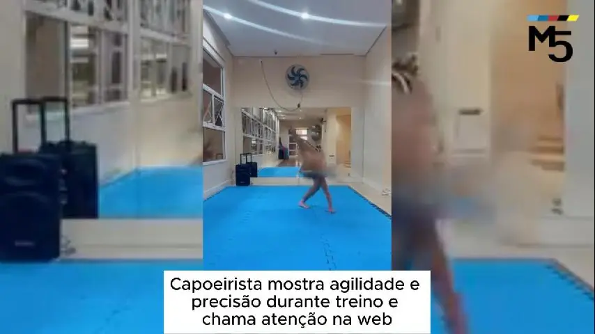 Capoeirista mostra agilidade e precisão durante treino e chama atenção ...