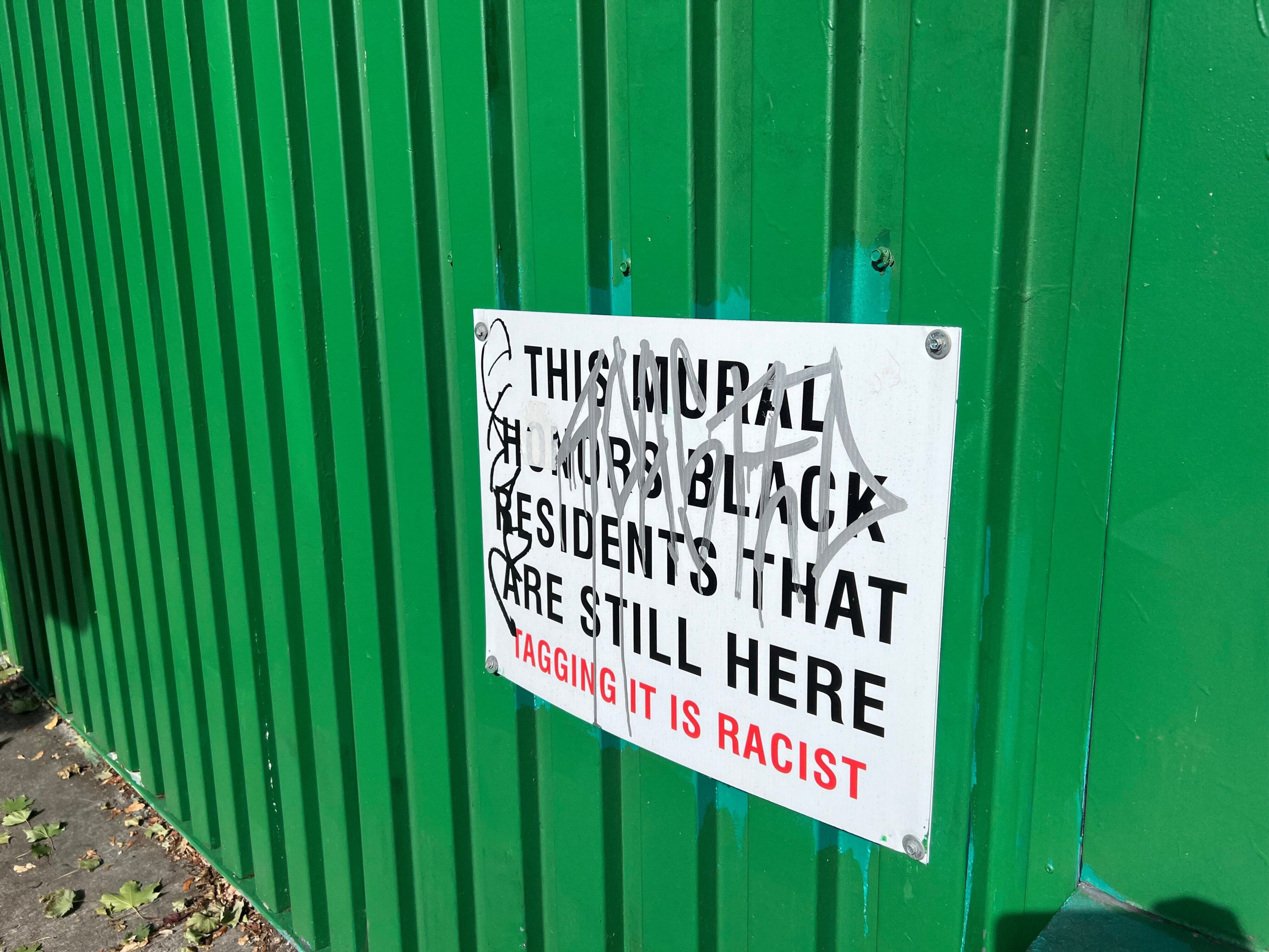 After a torrent of graffiti and a provocative sign, what remains of ...