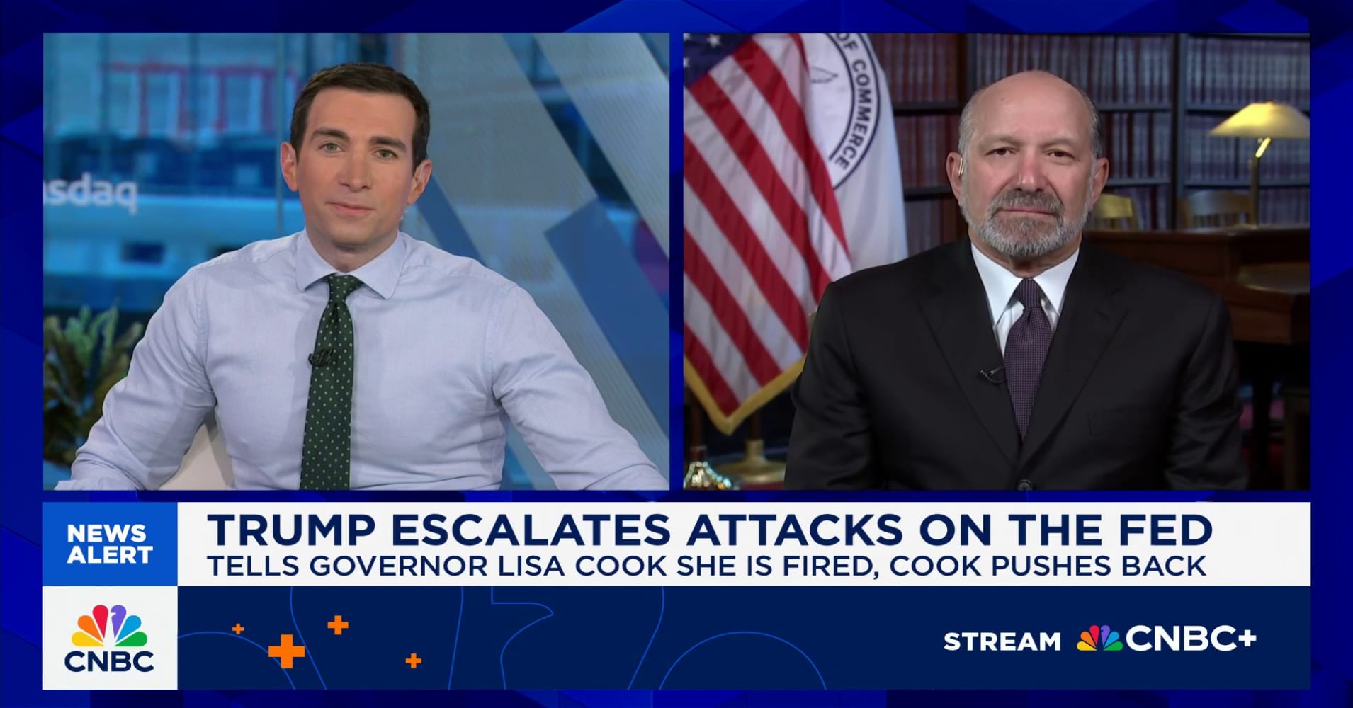 Commerce Sec. Lutnick on firing of Fed Gov. Cook: The crook always says ...