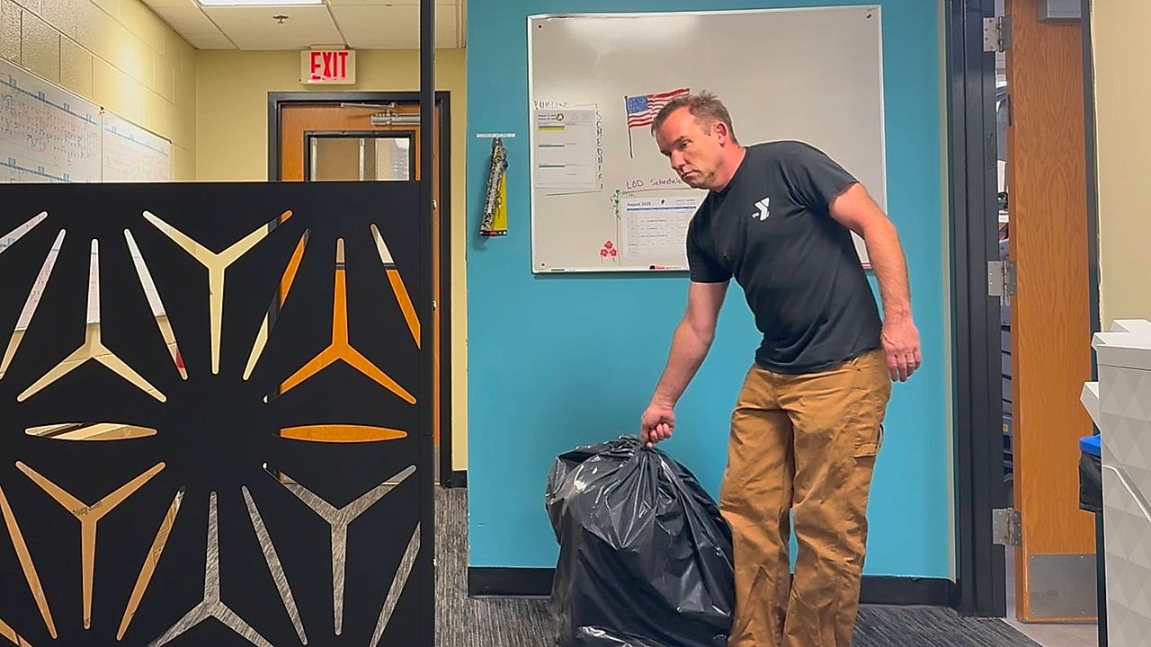 Boss falls for workers' trash bag prank