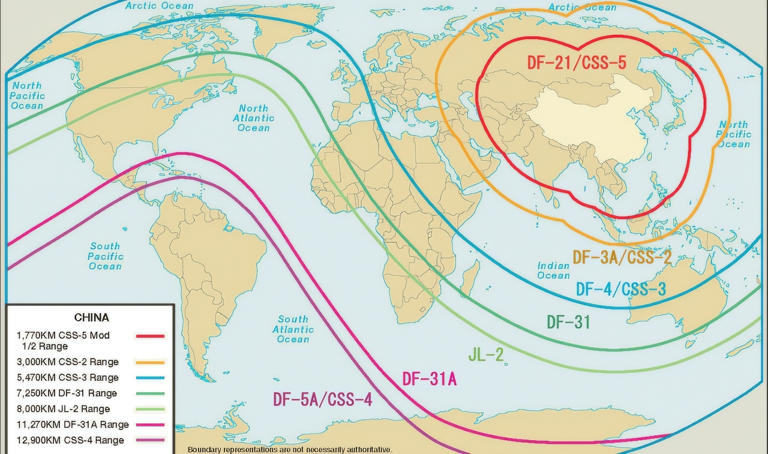 This Map Proves China’s DF-31 Nuclear ICBM Can Hit the U.S. Mainland