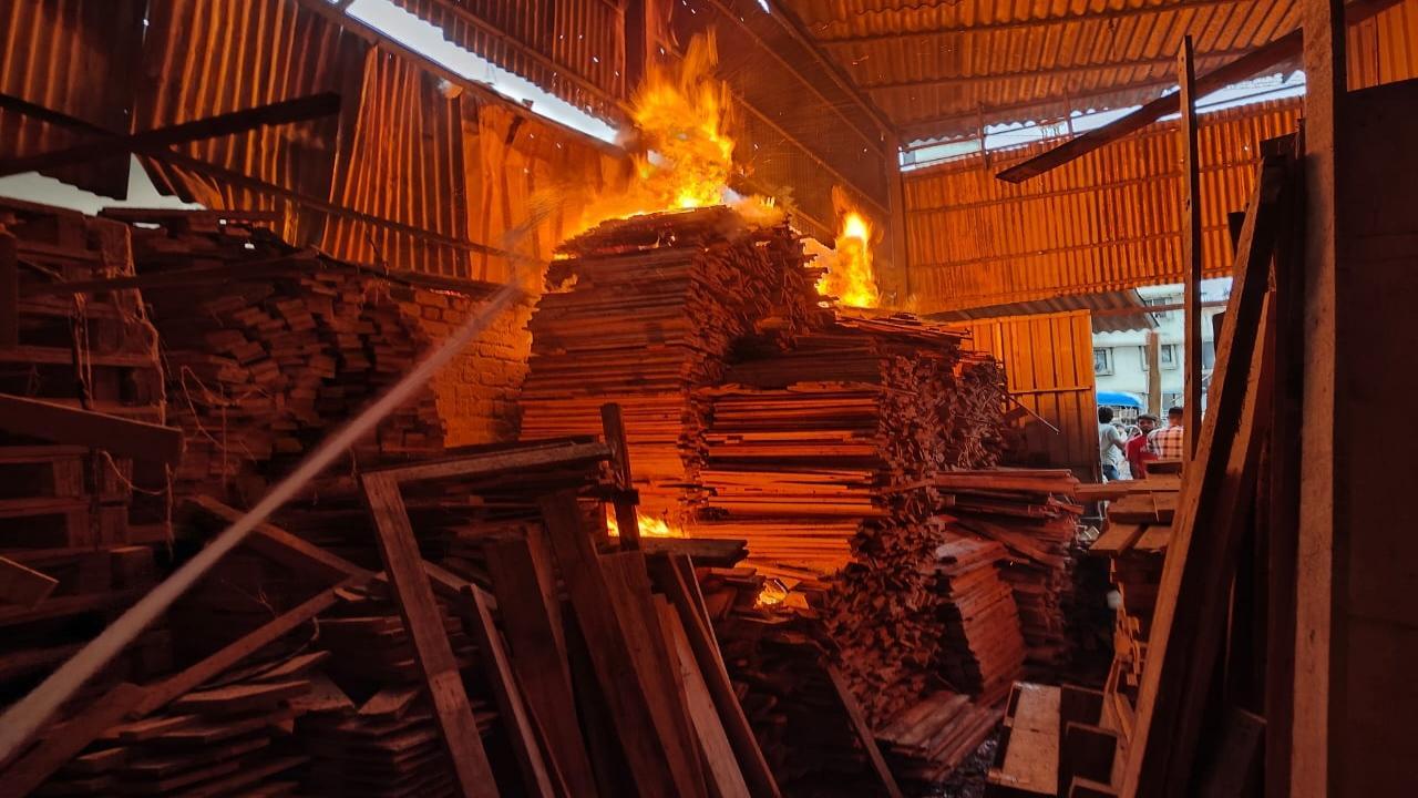 IN PHOTOS Check out these dramatic visuals of Thane timber yard fire
