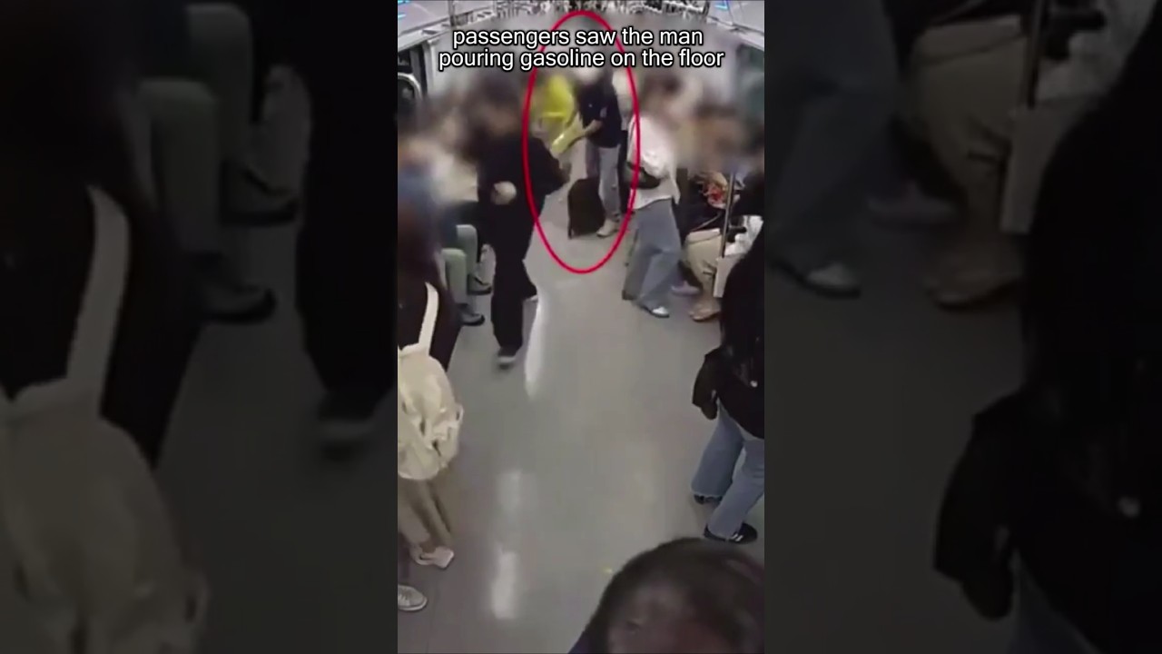 Arson attack sparks chaos on crowded subway