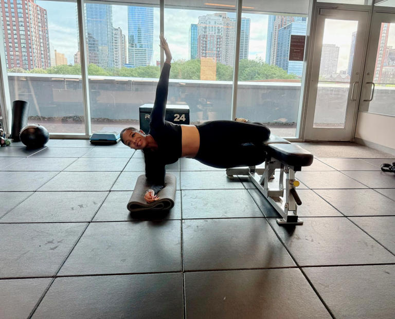 I did a Copenhagen plank nearly every day for a month. These were the 3 ...