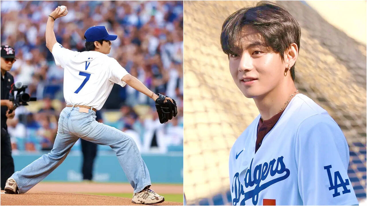 BTS V Ceremonial First Pitch: Jersey Number 7's 'Role' In Dodgers Win ...