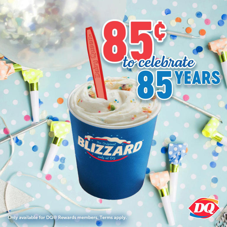 Dairy Queen is celebrating 85 years with 85 cent Blizzards. How to get one