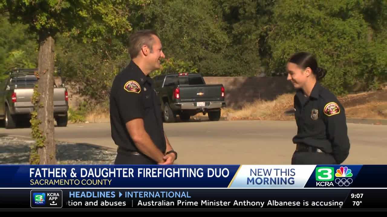 Rare, daddy-daughter milestone celebrated on firefighter's first day on job
