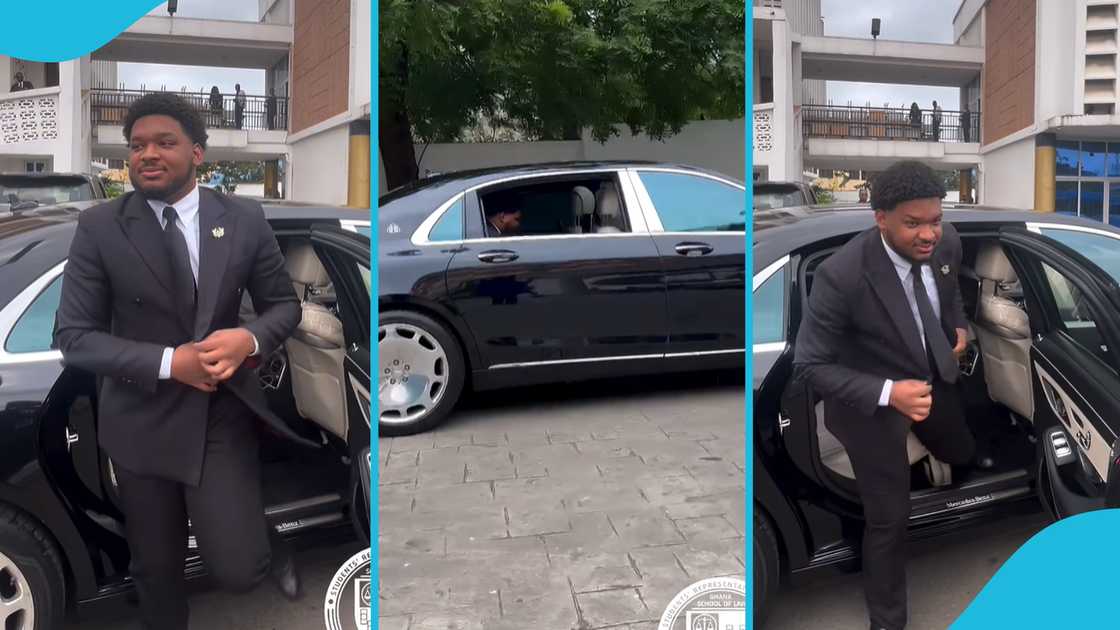 Otumfuo’s son flaunts wealth as he storms campus in a Maybach after ...