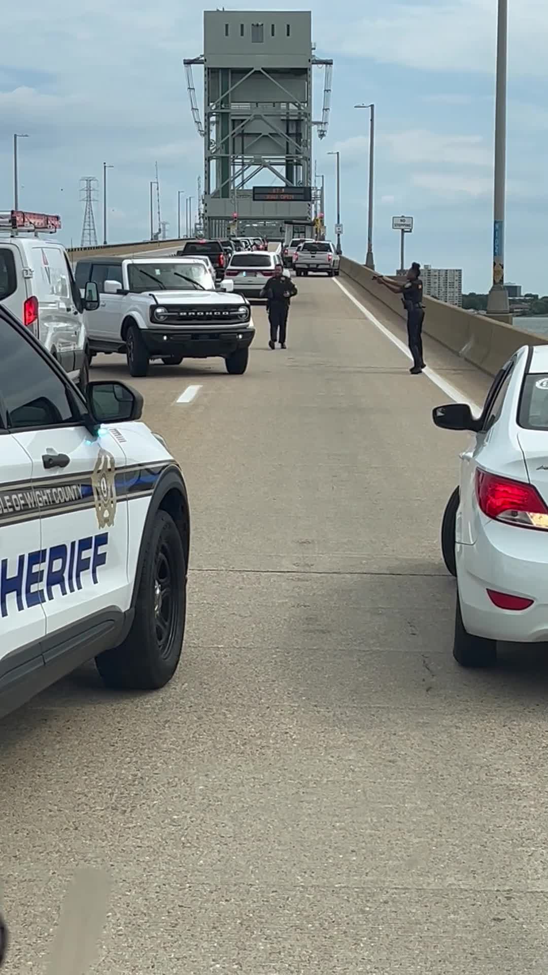 James River Bridge police activity