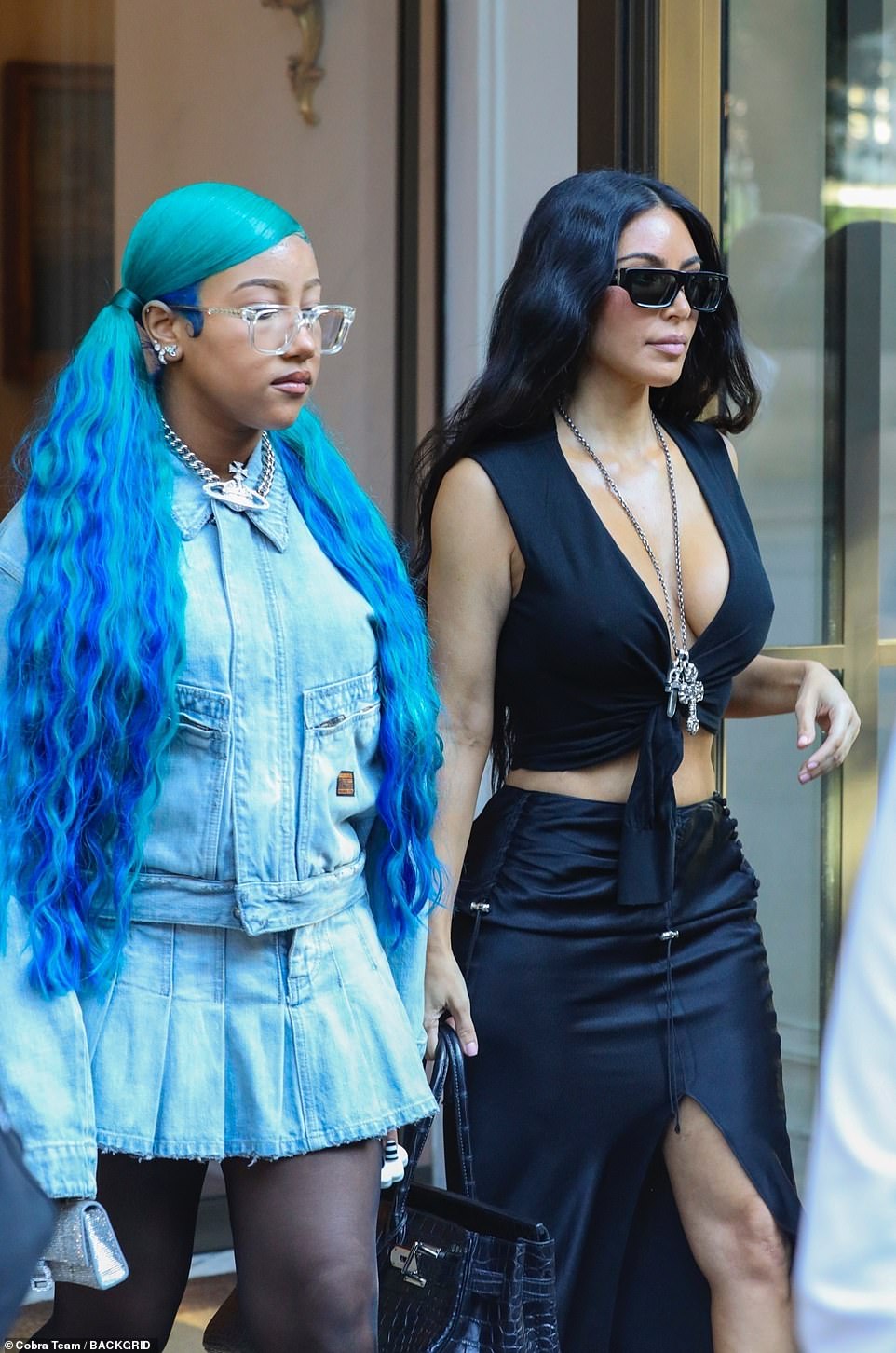 Kim Kardashian's daughter shows off edgy look