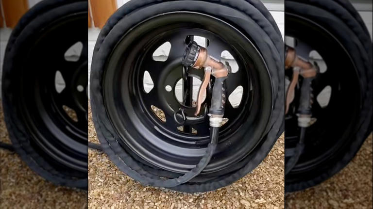 The Clever Way To Upcycle An Old Tire Rim For Better Storage And ...