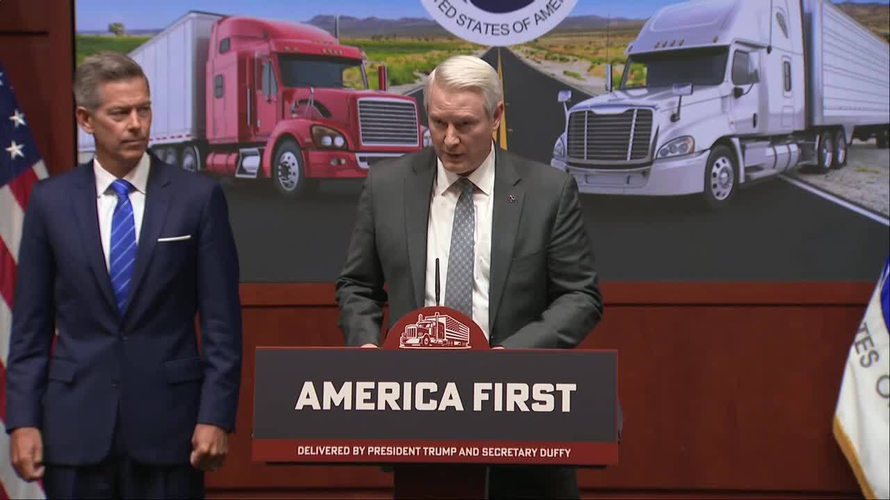 Transportation Secretary cracks down on states over truck driver ...
