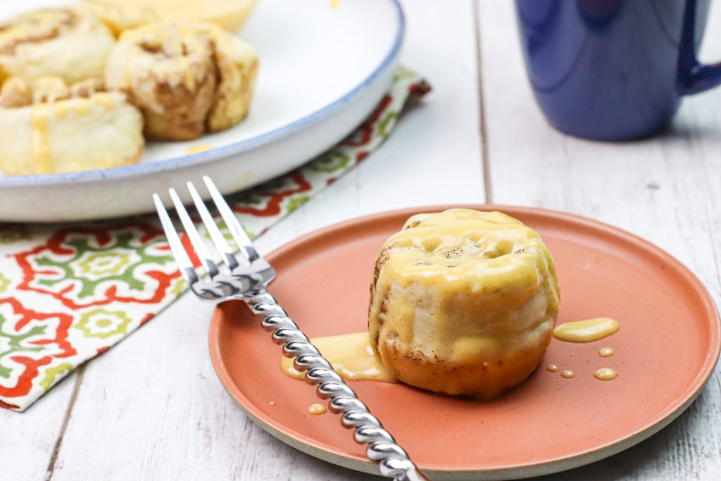 Pumpkin Spice 2 Ingredient Dough Cinnamon Rolls Recipe