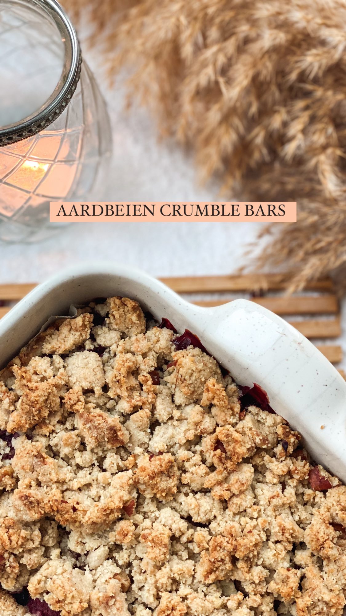 Recept Aardbeien Crumble Bars