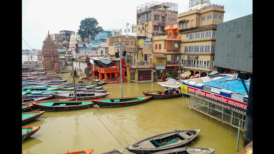 Rising Ganga floods Varanasi Ghats again
