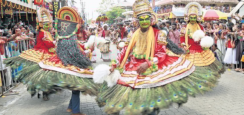 Onam fete kicks off with colourful Athachamayam in Kerala
