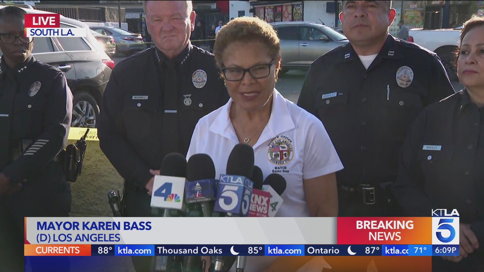 Mayor Karen Bass, LAPD Chief provide details on South L.A. shooting