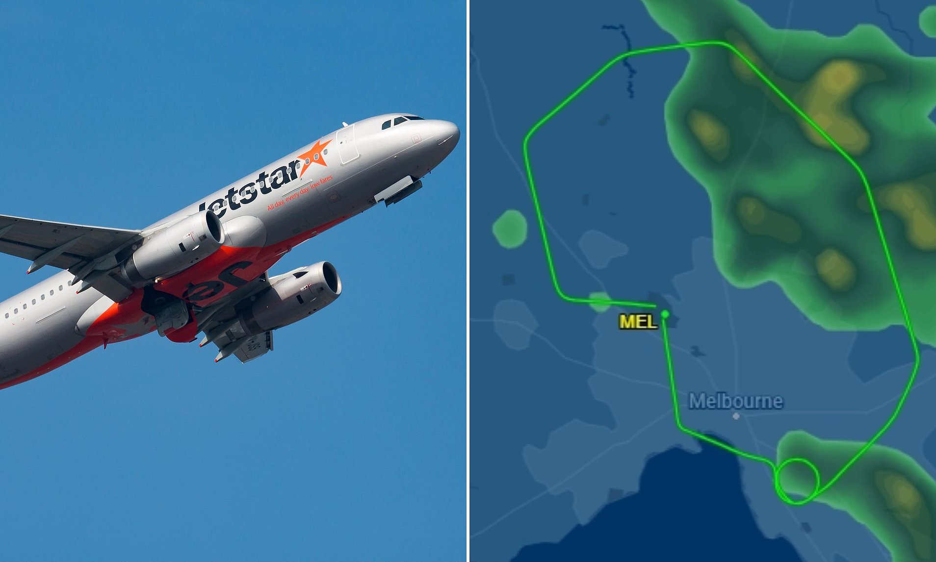 Jetstar flight is forced to turn back soon after takeoff after ...