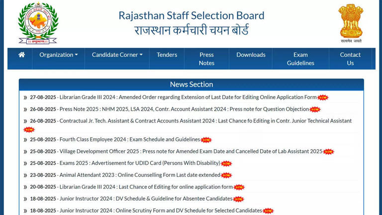 RSSB answer key 2025 released at rssb.rajasthan.gov.in, file objections ...
