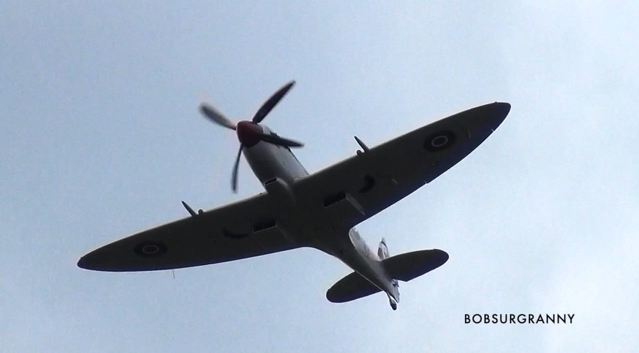 Glorious Low Takeoff: Lancaster Bomber Roars with 4 Merlin Engines