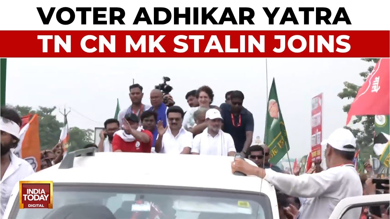 Tamil Nadu Chief Minister MK Stalin joins Rahul Gandhi at rally in Bihar